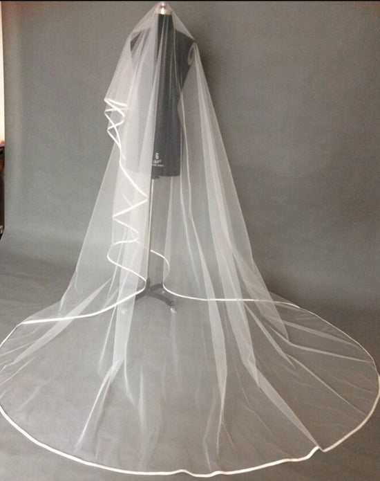 White Tulle 3 Meters Wedding Veil – prommirror