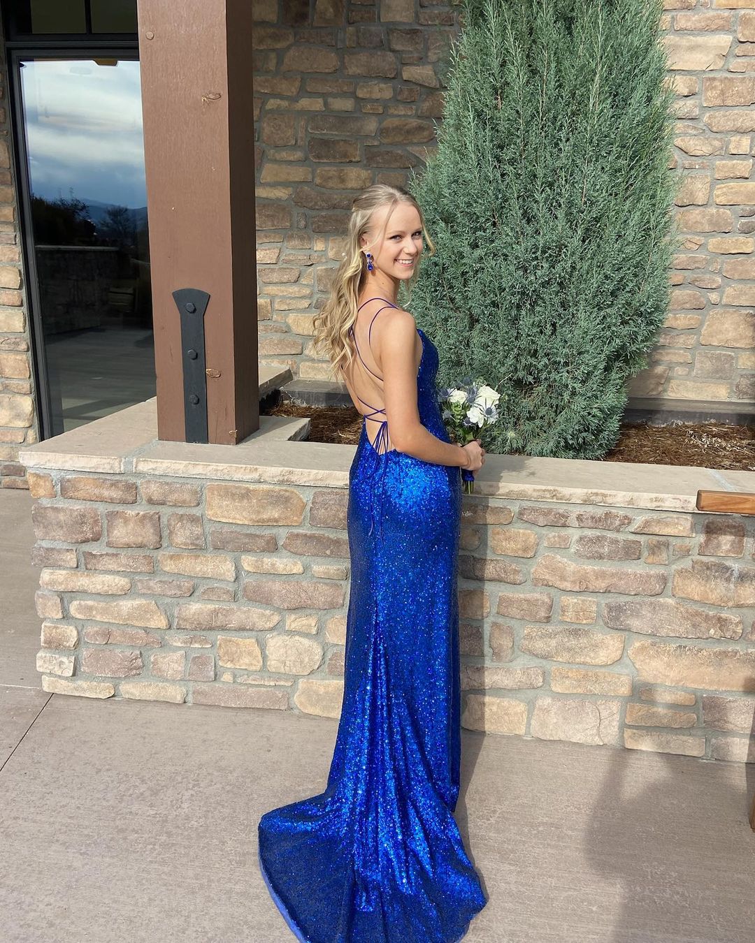 Mermaid Sequins Prom Dress, Bodycon Blue Prom Dresses – prommirror